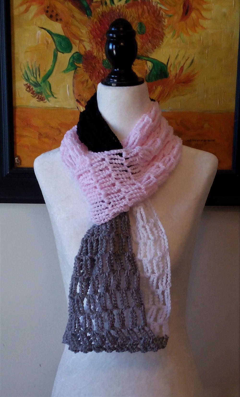 Pretty In Pink Infinity Scarf | AllFreeCrochet.com