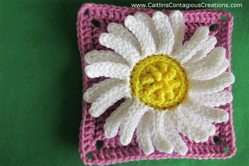 Daisy Square Crochet Pattern | FaveCrafts.com