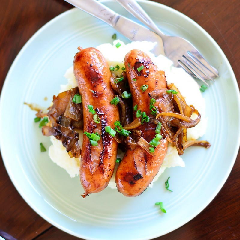 Restaurant-Style Bangers and Mash | AllFreeCopycatRecipes.com