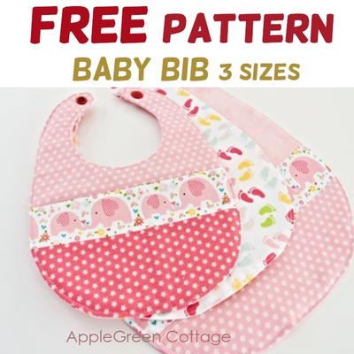 Free Baby Bib Pattern - In 3 Sizes! | DIYIdeaCenter.com