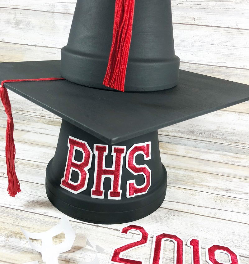 Clay Pot Graduation Cupcake Stand | FaveCrafts.com