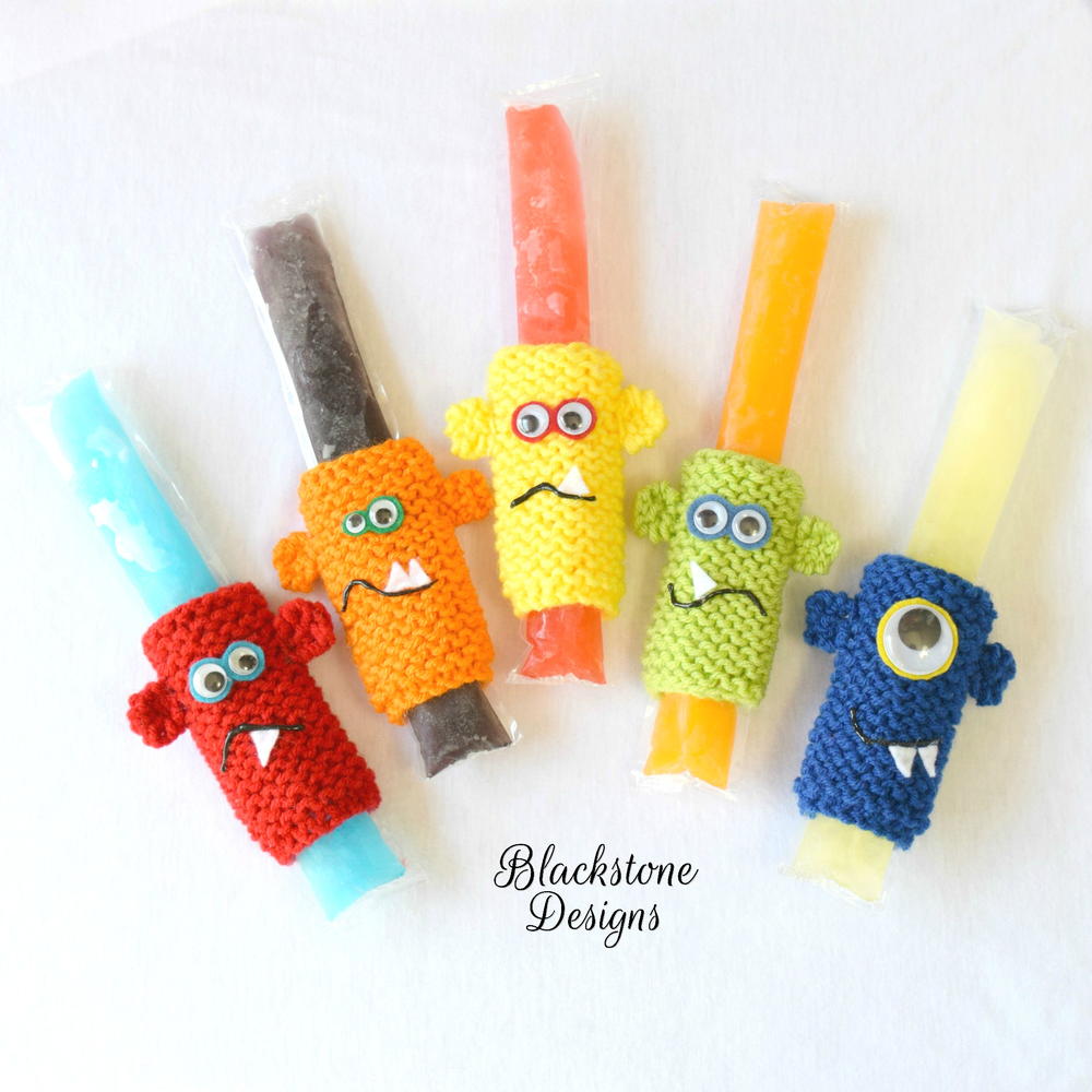 Knit Monster Popsicle Holders | FaveCrafts.com