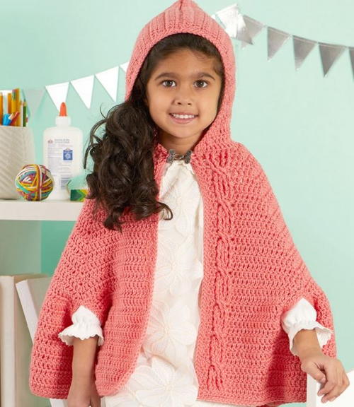 Girl's Chic Crochet Capelet Pattern | AllFreeCrochet.com