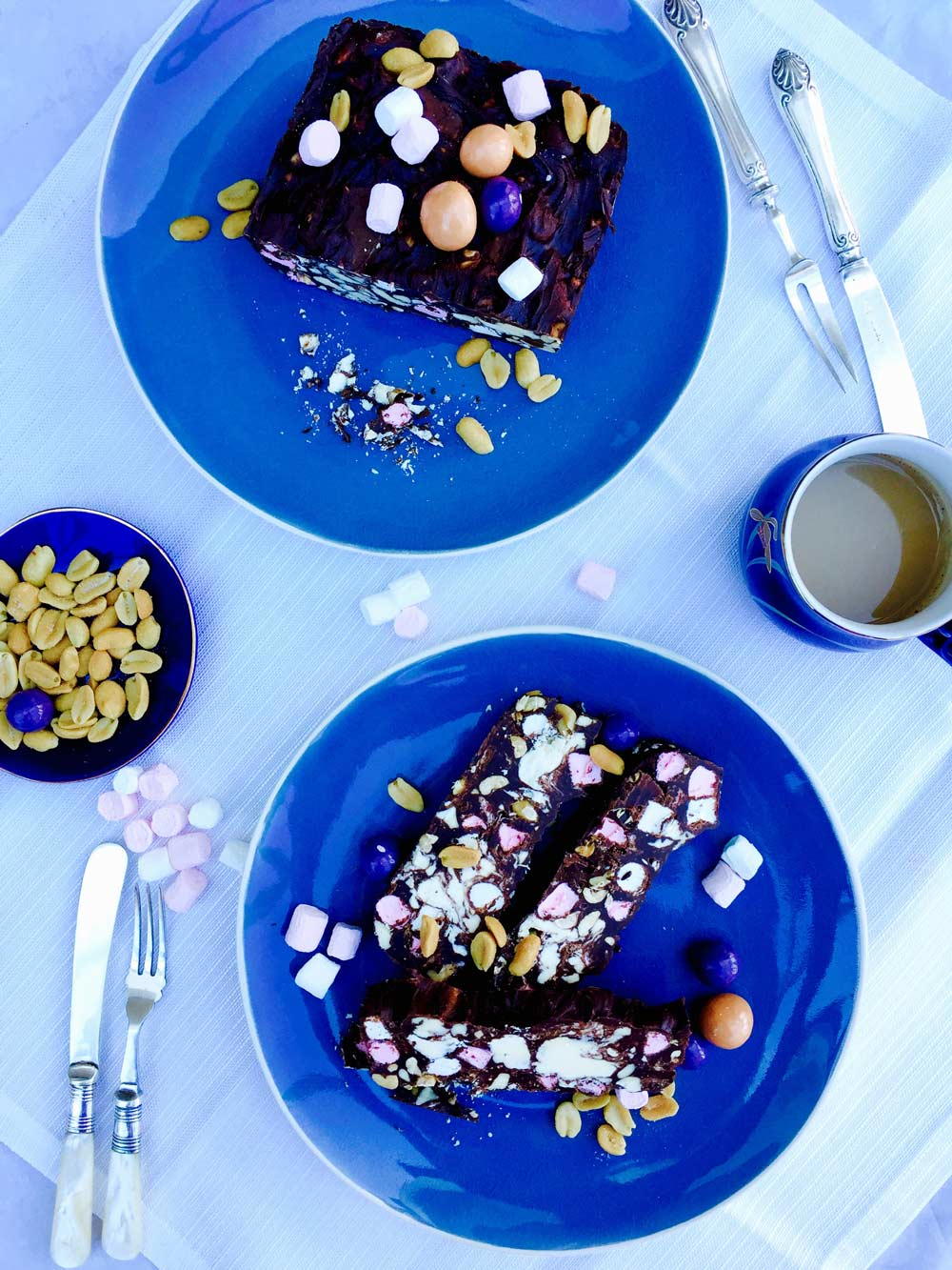 Marbled Chocolate, Mini Marshmallows and Peanut Bars ...