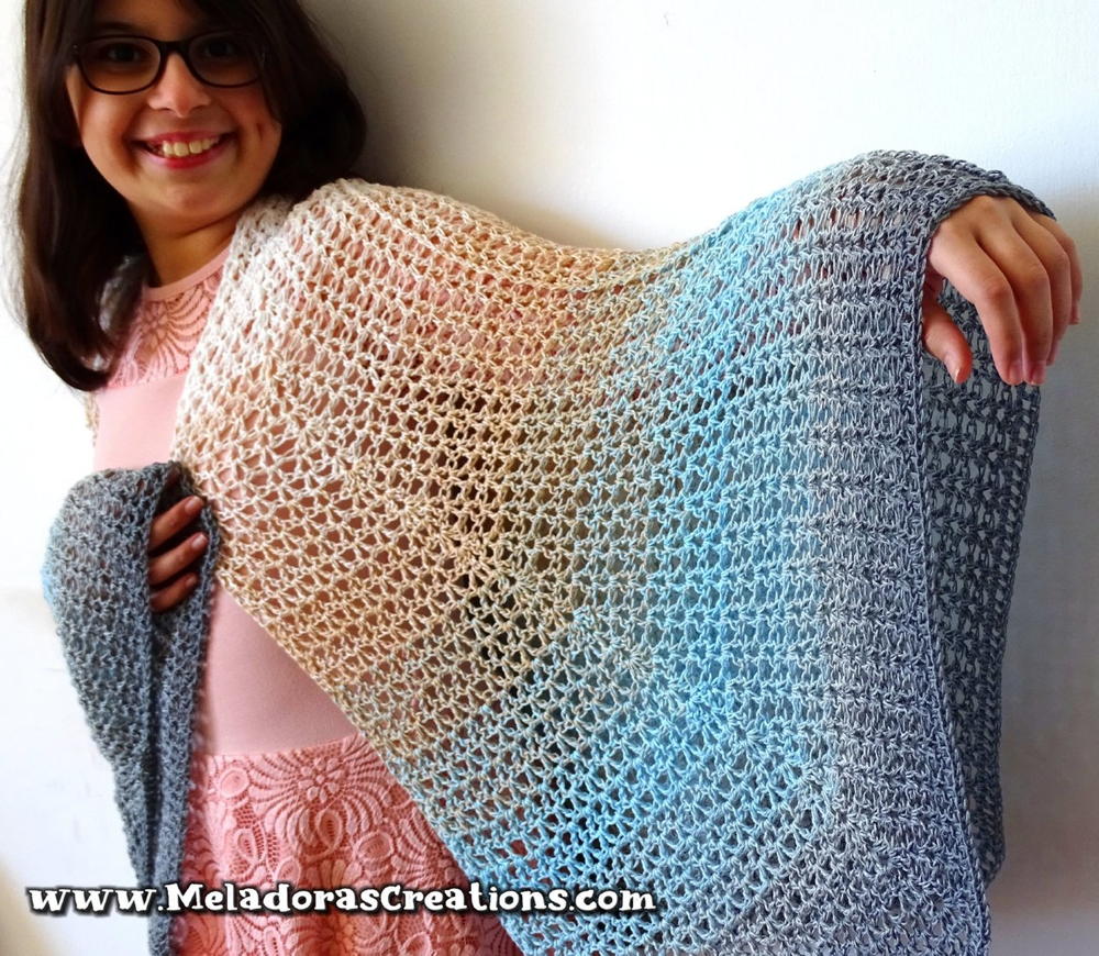 V stitch Butterfly Shawl | FaveCrafts.com