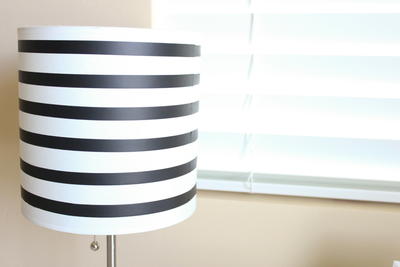 DIY Vinyl Lampshade Upcycle | DIYIdeaCenter.com