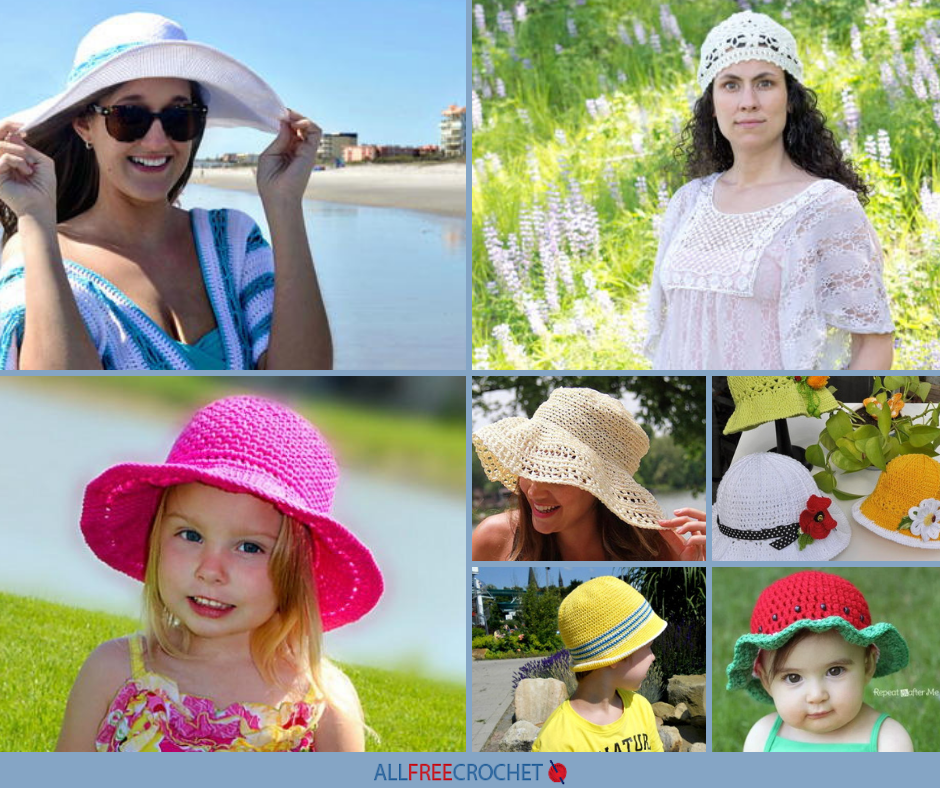41+ Crochet Summer Hat Patterns (Easy!) | AllFreeCrochet.com
