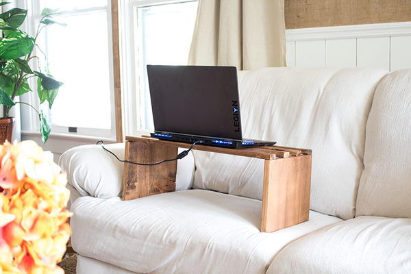Simple Scrap Wood DIY Laptop Desk | DIYIdeaCenter.com