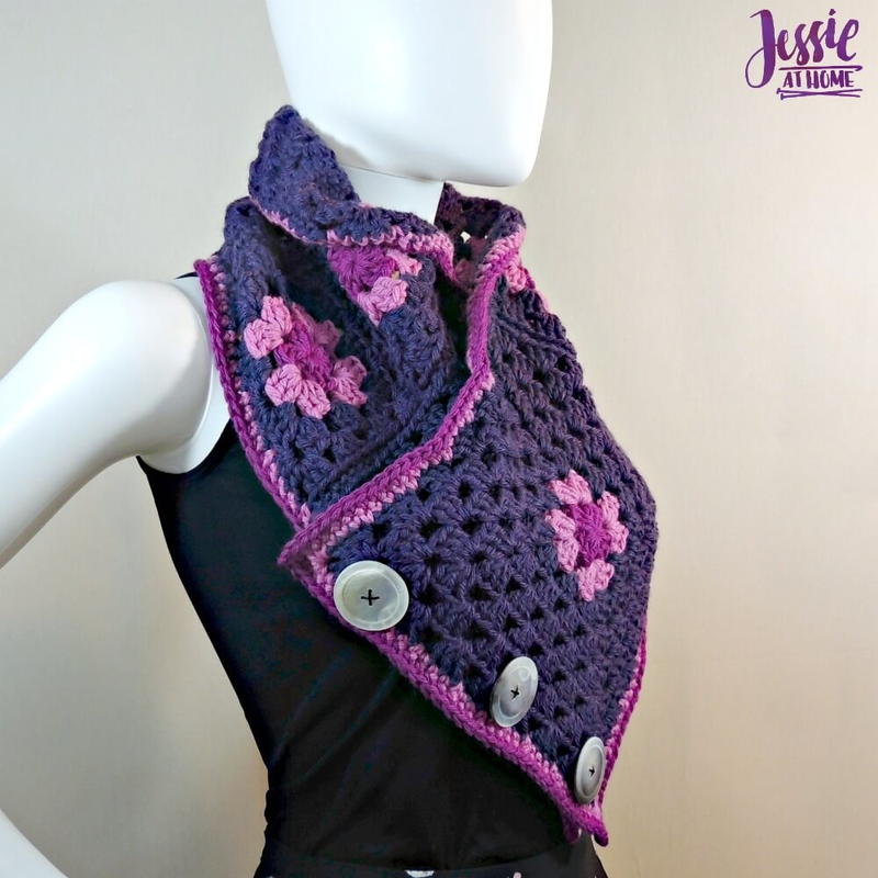 Modern Granny Square Cowl | AllFreeCrochet.com