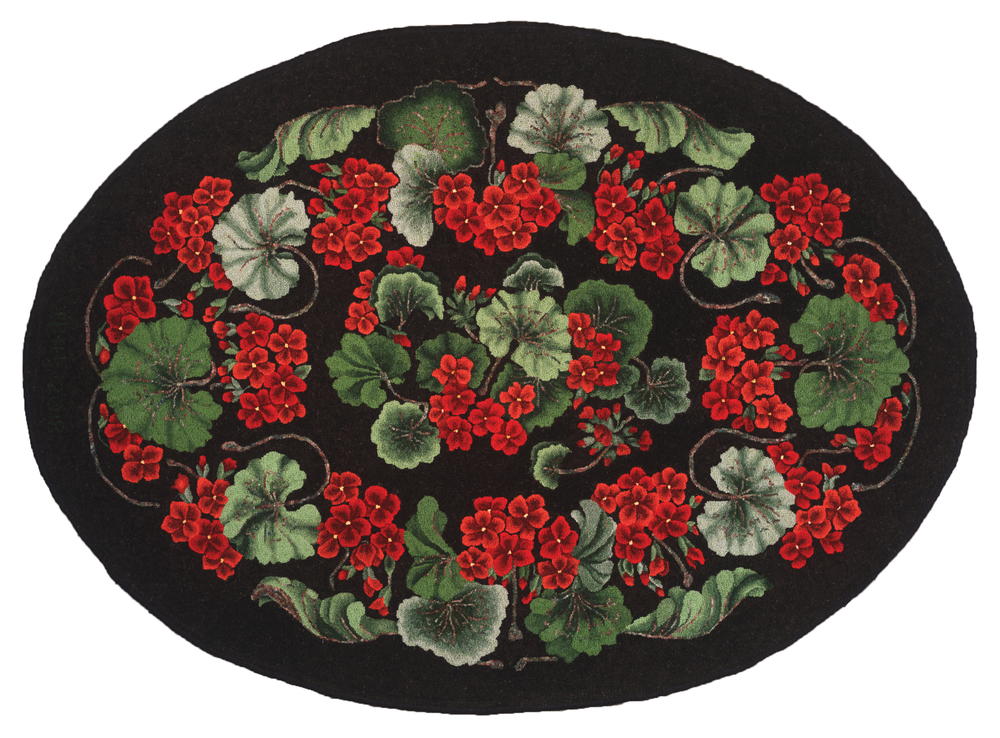 Geranium Oval | rughookingmagazine.com