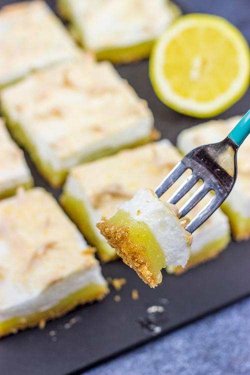 Lemon Meringue Bars | TheBestDessertRecipes.com