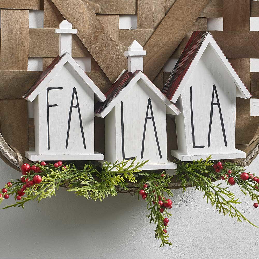 Farmhouse Fa La La Holiday Decor DIY | DIYIdeaCenter.com