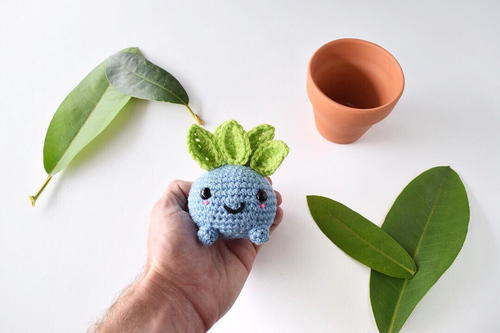 Crochet Oddish | AllFreeCrochet.com
