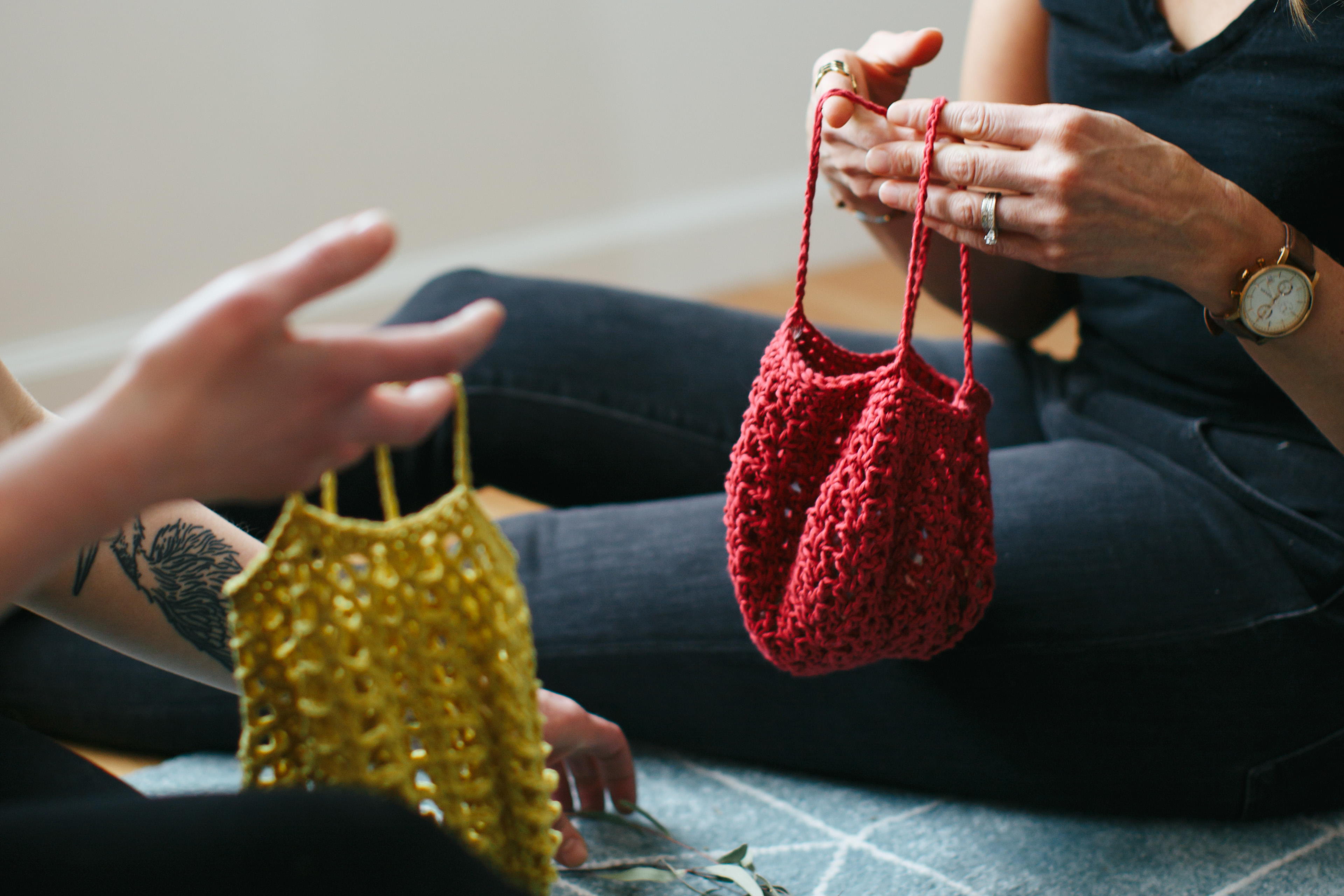 Nature Walk Treasure Bags | AllFreeCrochet.com