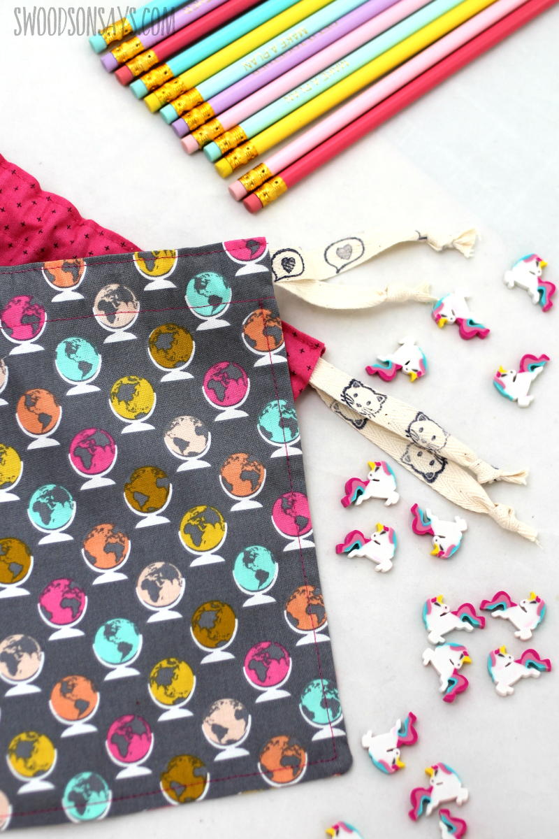 Mini Drawstring Bag Tutorial | AllFreeSewing.com
