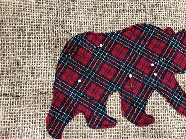 Rustic Burlap Bear Christmas Ornaments | FaveCrafts.com