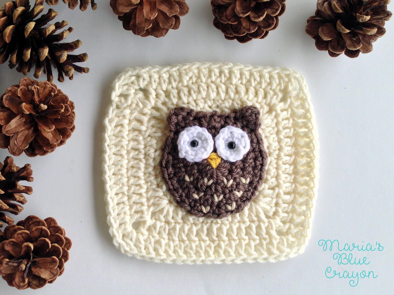 Woodland Owl Granny Square | AllFreeCrochet.com