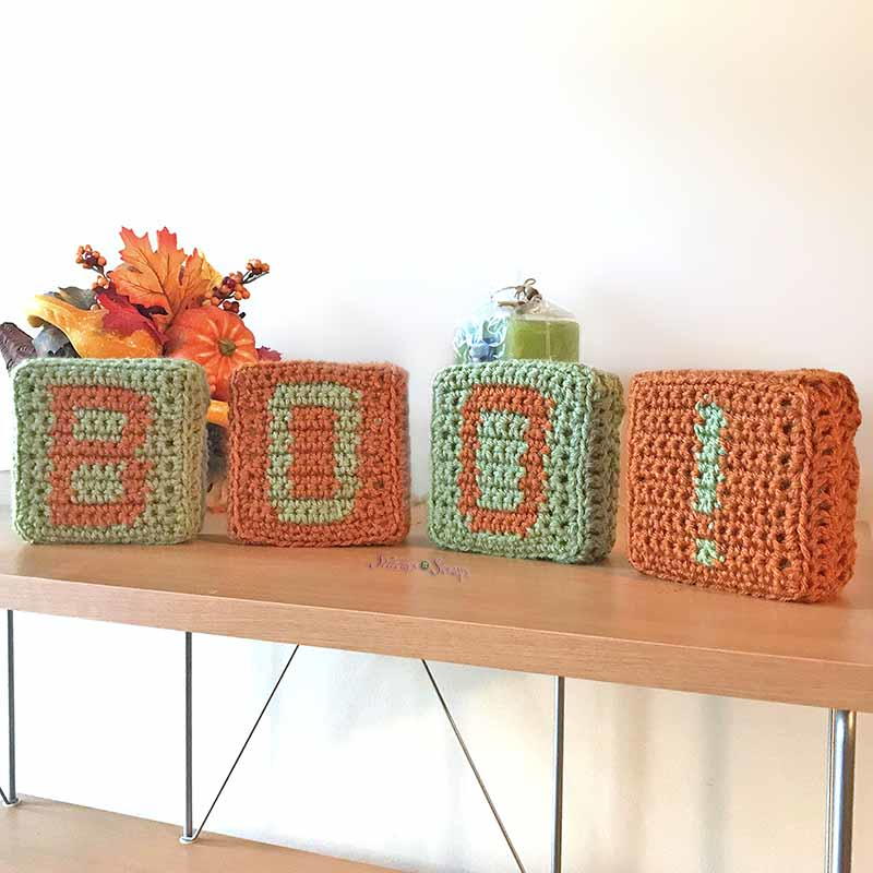 Boo Blocks | AllFreeCrochet.com
