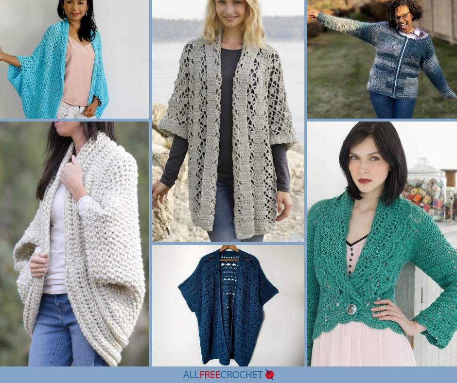 Ripple Wrap Cardigan | AllFreeCrochet.com