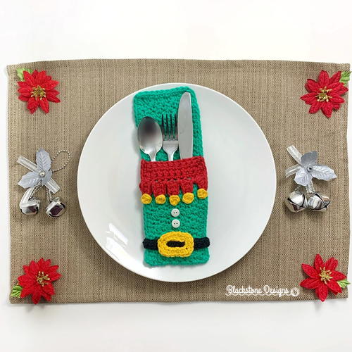 Elf Belly Flatware Holder | AllFreeCrochet.com