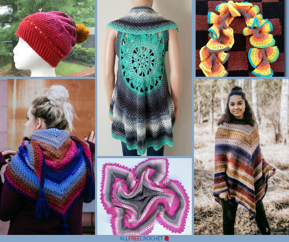 Colorful Crochet: 20+ Self-Striping Yarn Patterns | AllFreeCrochet.com
