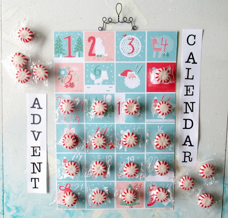 Free Printable Candy Advent Calendar | AllFreePaperCrafts.com