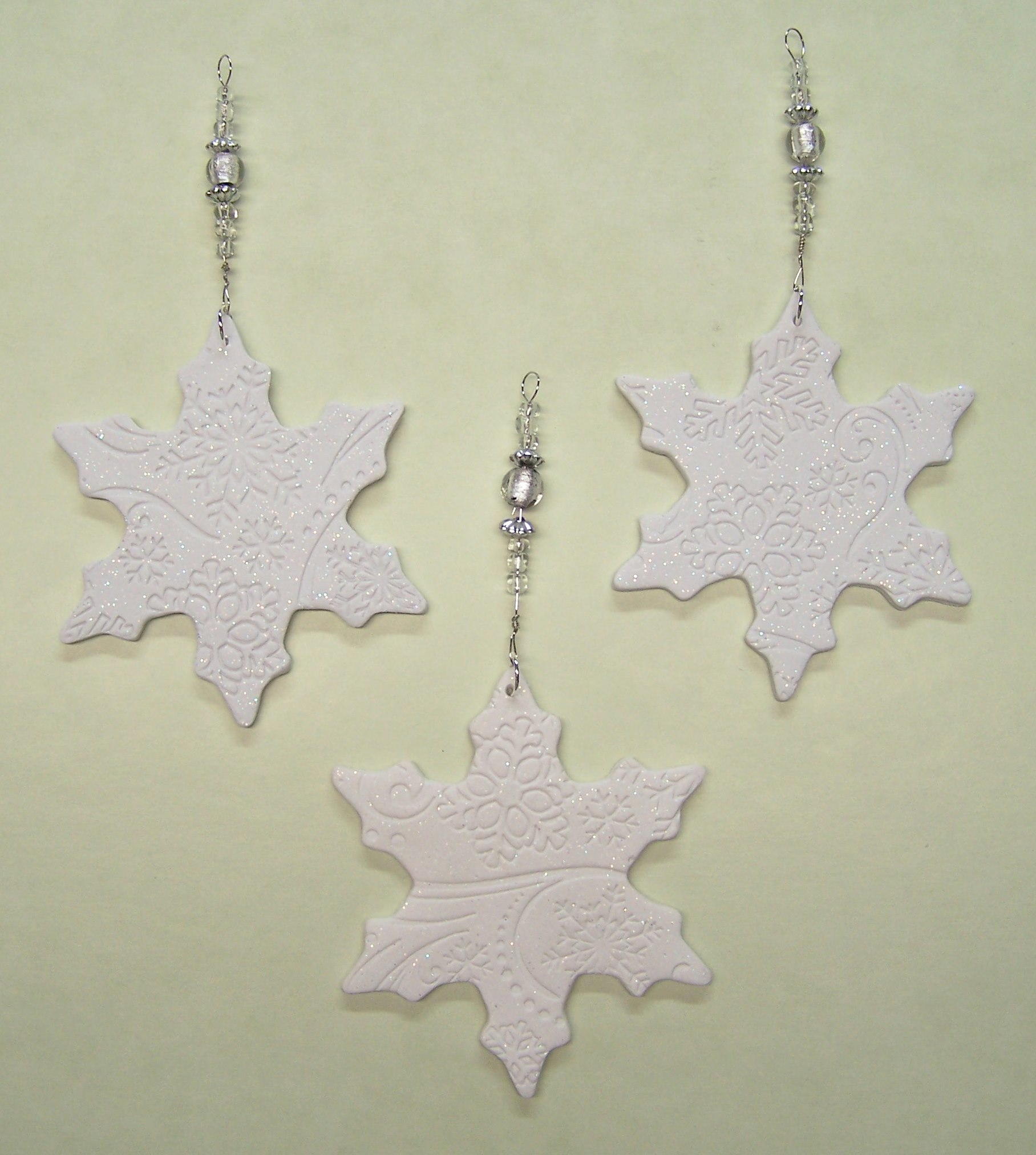 Embossed Snowflake Ornaments | FaveCrafts.com