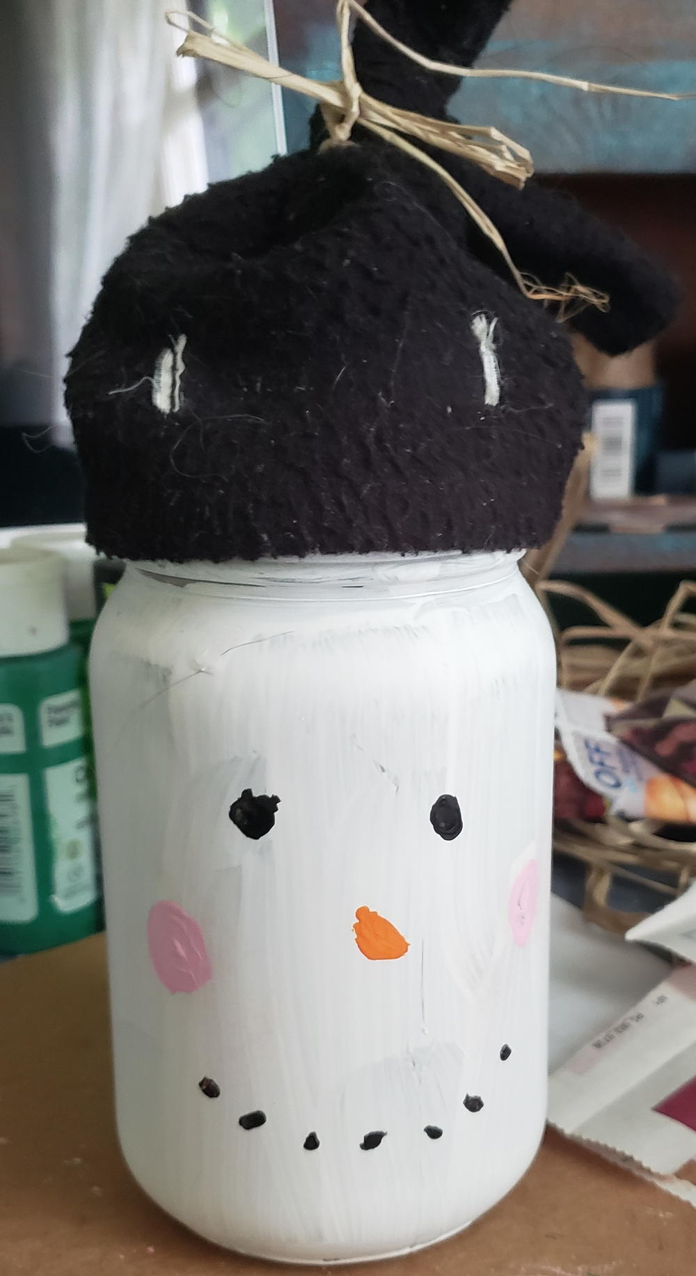 Snowman Jar | FaveCrafts.com