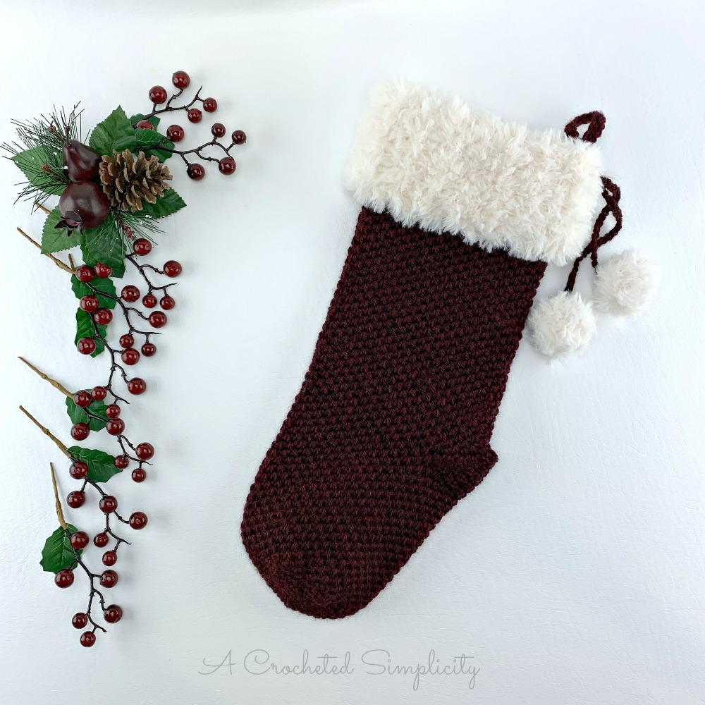 Classic Textures Christmas Stocking | AllFreeCrochet.com
