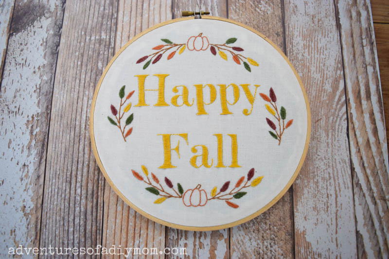 Fall Embroidery Pattern | AllFreeHolidayCrafts.com