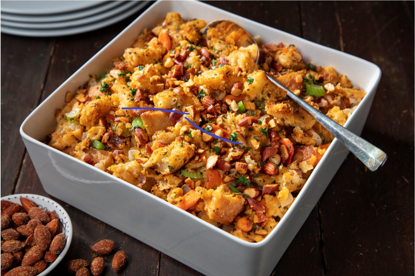 Spicy Sriracha Stuffing | AllFreeCopycatRecipes.com