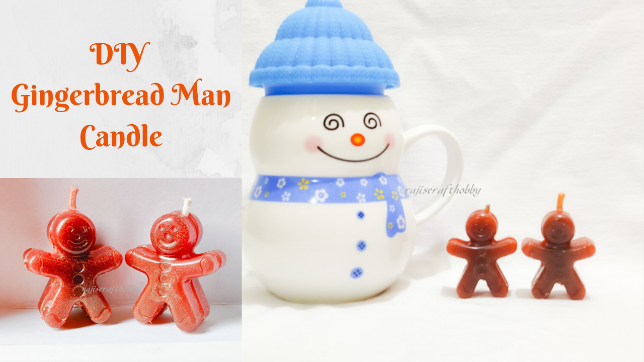 DIY Gingerbread Man Christmas Candles | DIYIdeaCenter.com