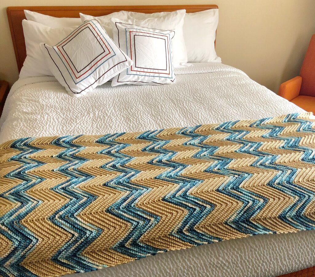 Chevron Crochet Blanket Pattern | AllFreeCrochet.com