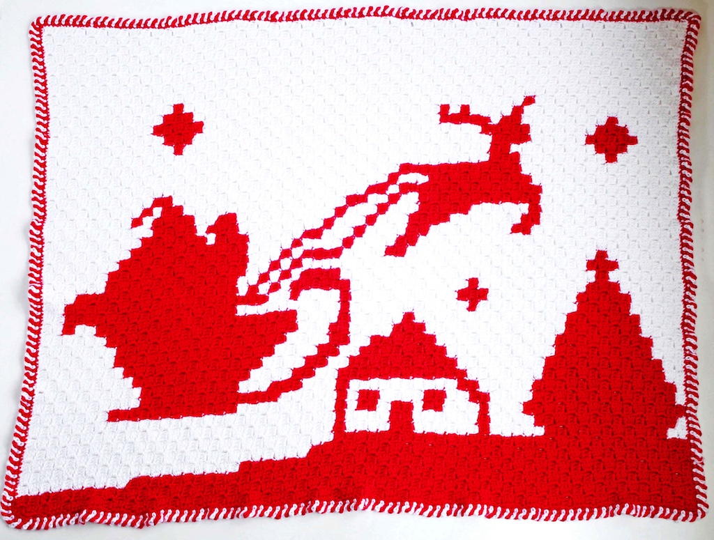 Night Before Christmas Graphgan Blanket | AllFreeCrochetAfghanPatterns.com