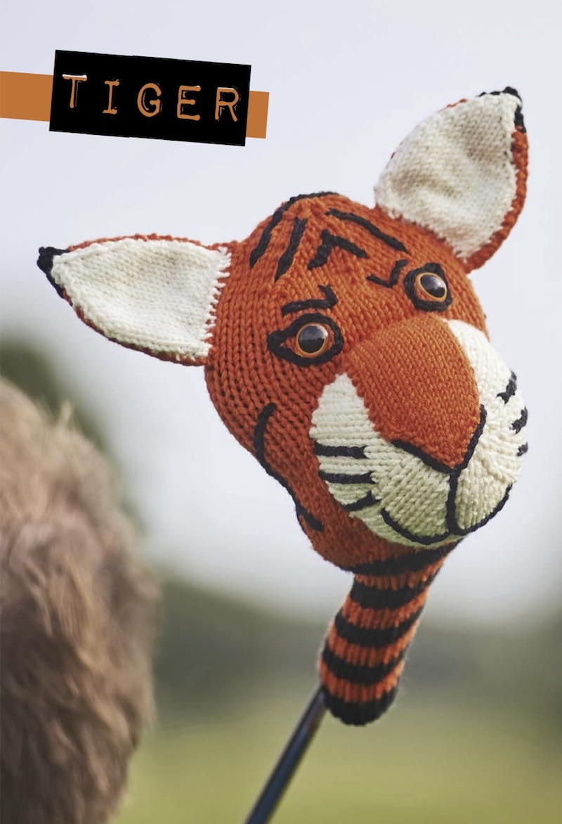 Tiger Golf Club Cover | AllFreeKnitting.com