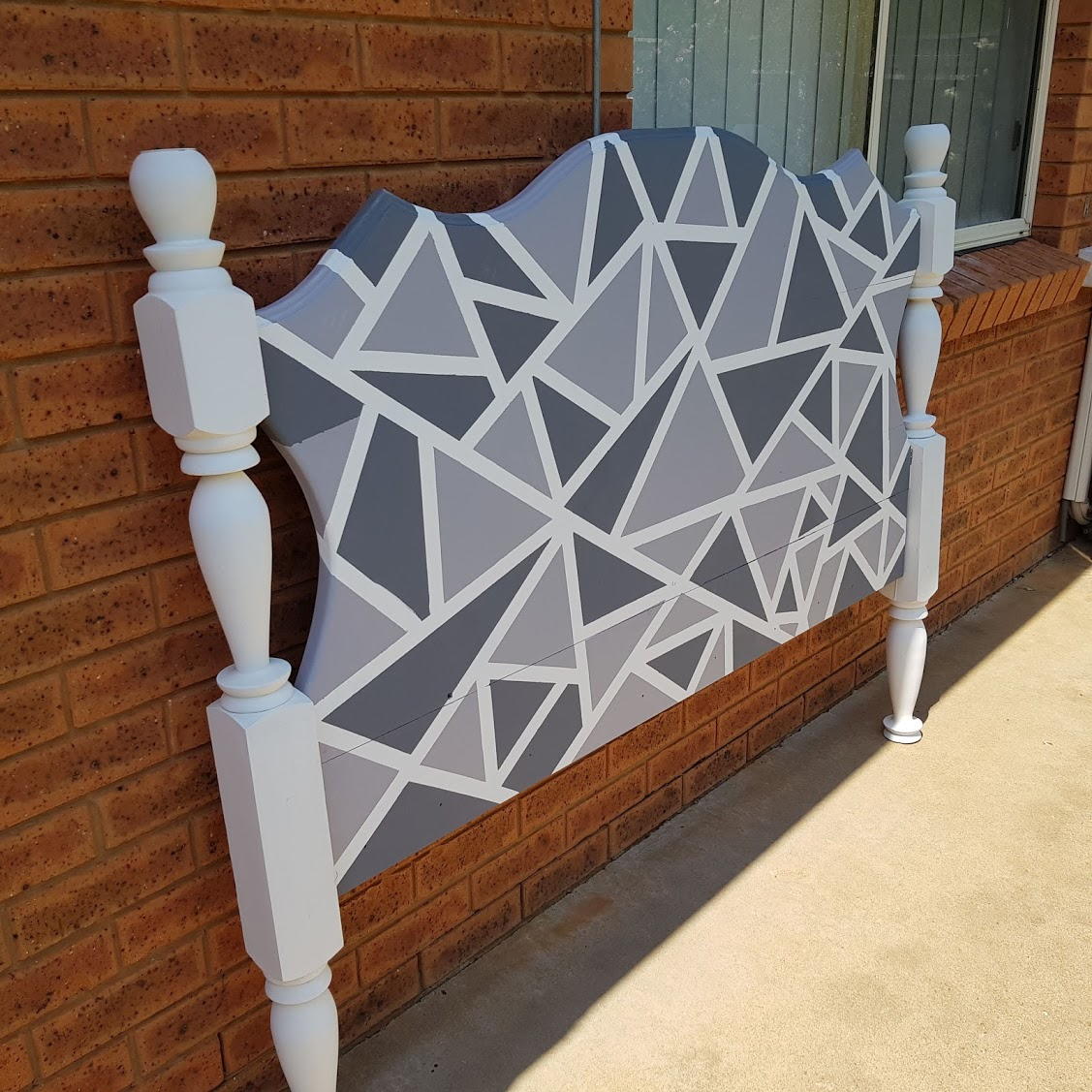 How To Give A Headboard A Geometric Makeover | DIYIdeaCenter.com
