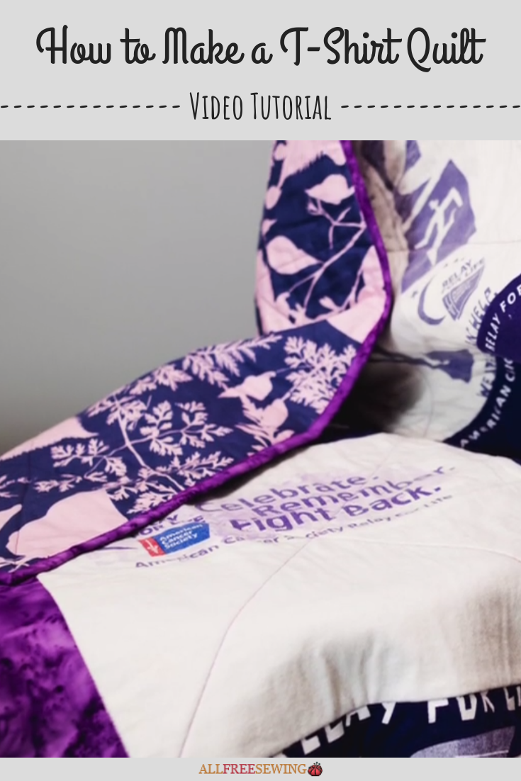 How to Make a T-Shirt Quilt (Video Tutorial) | AllFreeSewing.com
