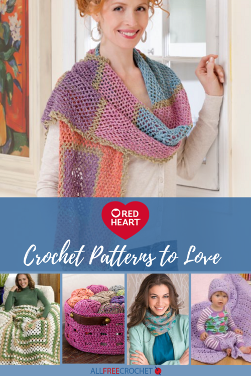 19+ Red Heart Crochet Patterns to Love | AllFreeCrochet.com