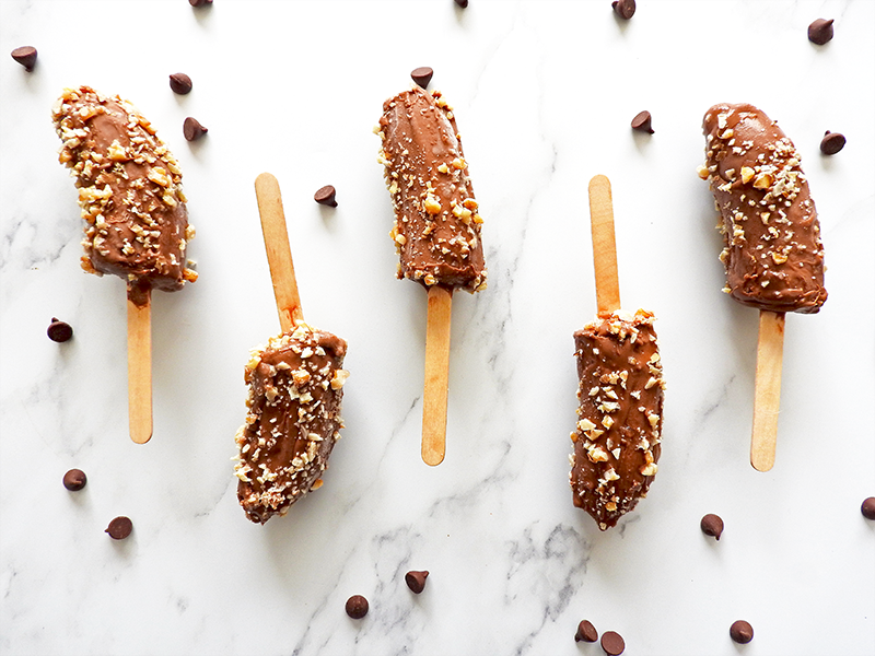 Frozen Chocolate Banana Lollies | RecipeLion.com