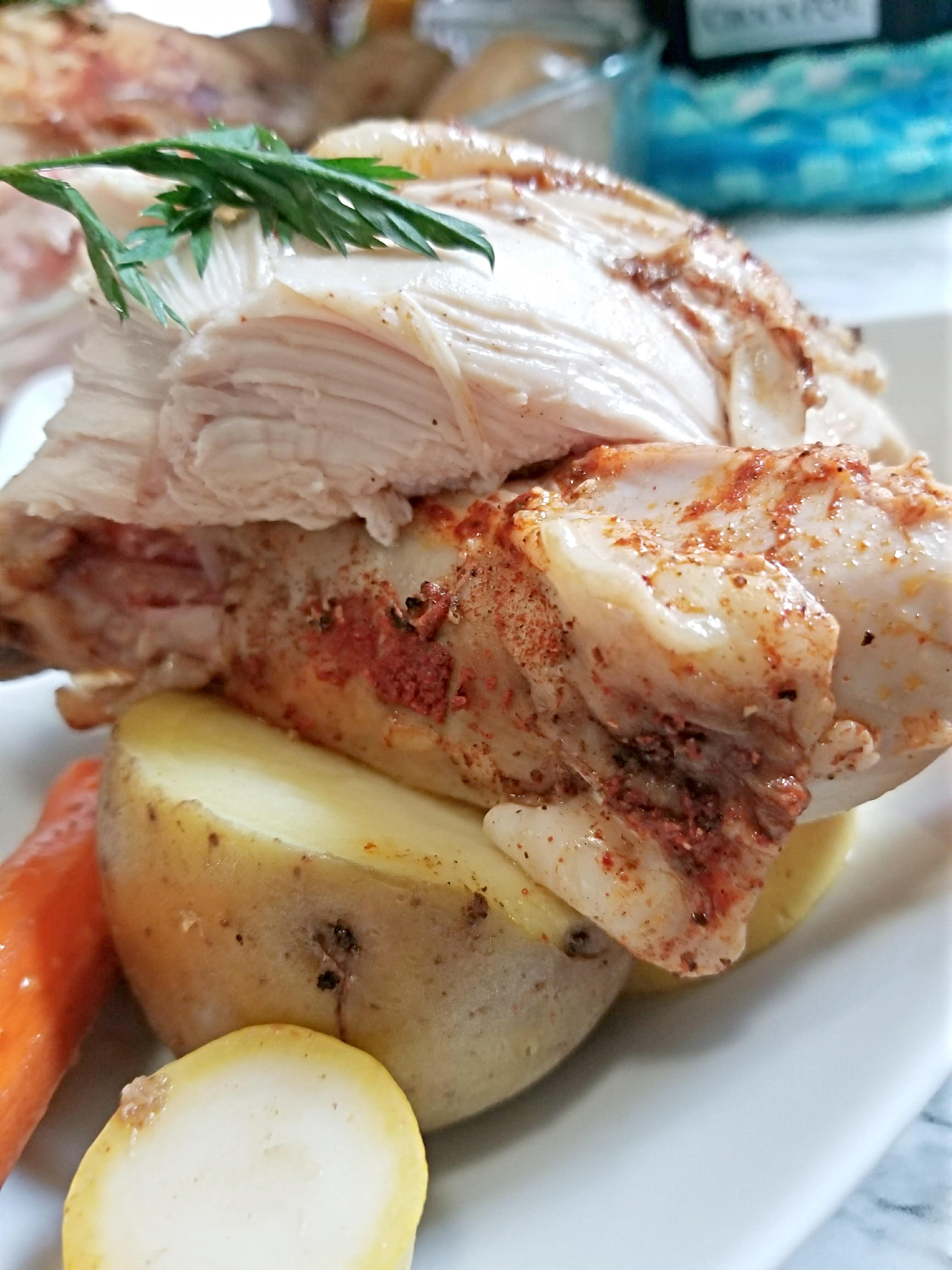 Slow Cooker Roasted Chicken Recipe | AllFreeSlowCookerRecipes.com