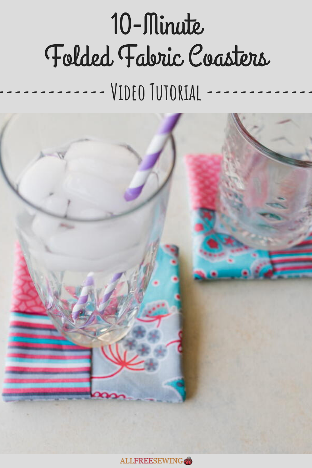 10-Minute Folded Fabric Coasters (Video Tutorial) | AllFreeSewing.com
