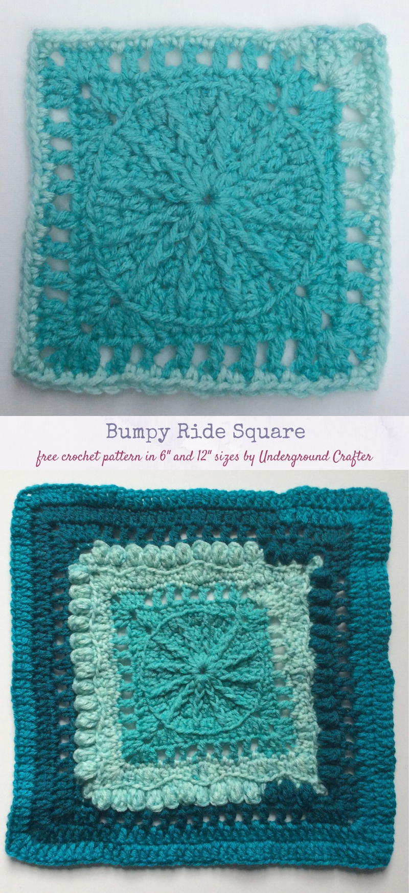 Bumpy Ride Square | AllFreeCrochet.com