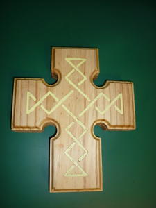 Beautiful Wooden Cross with Inlay | FaveCrafts.com