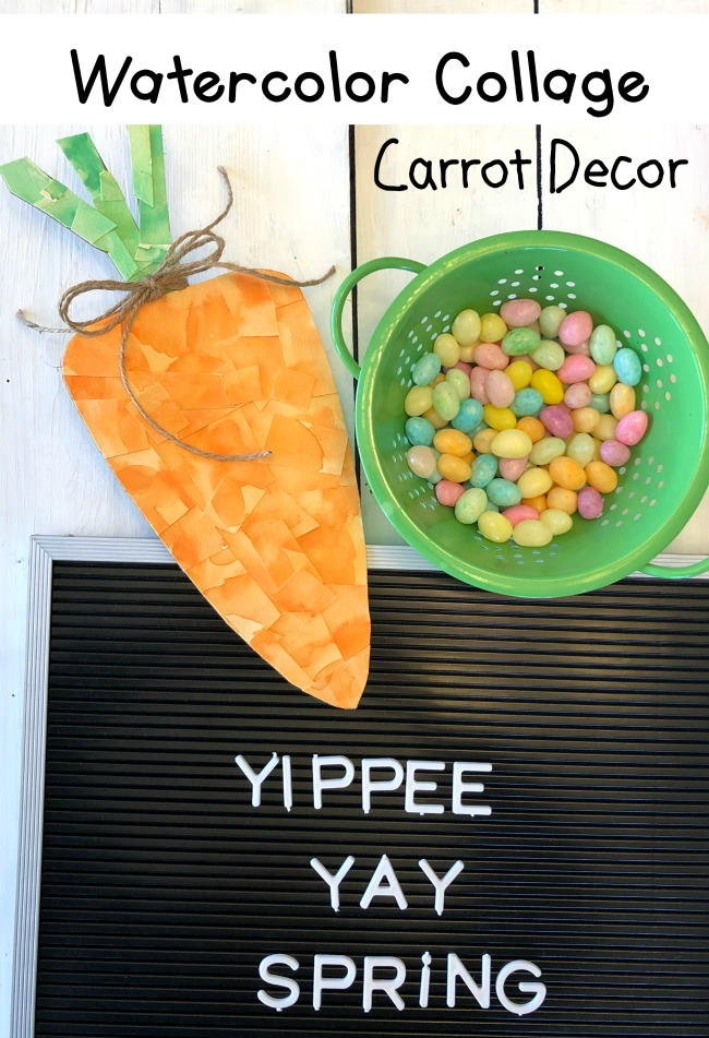 Watercolor Collage Carrot | FaveCrafts.com