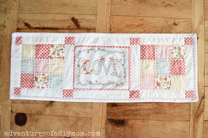 Quilted Table Runner Pattern For Spring | AllFreeSewing.com