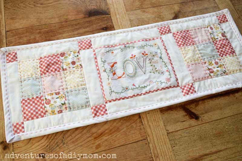 Quilted Table Runner Pattern For Spring | FaveQuilts.com