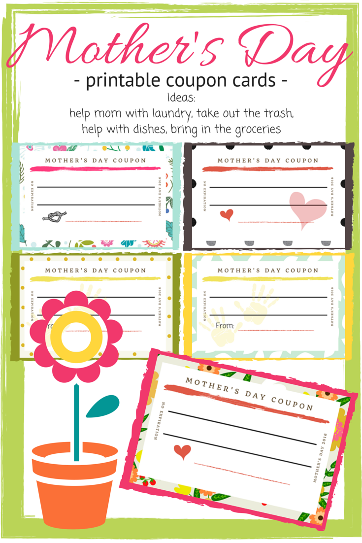 Free Mother's Day Printable Coupon Cards | AllFreeKidsCrafts.com