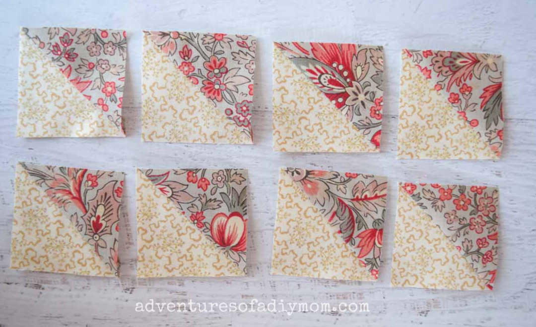 Half Square Triangles - 8 At A Time Method | AllFreeSewing.com