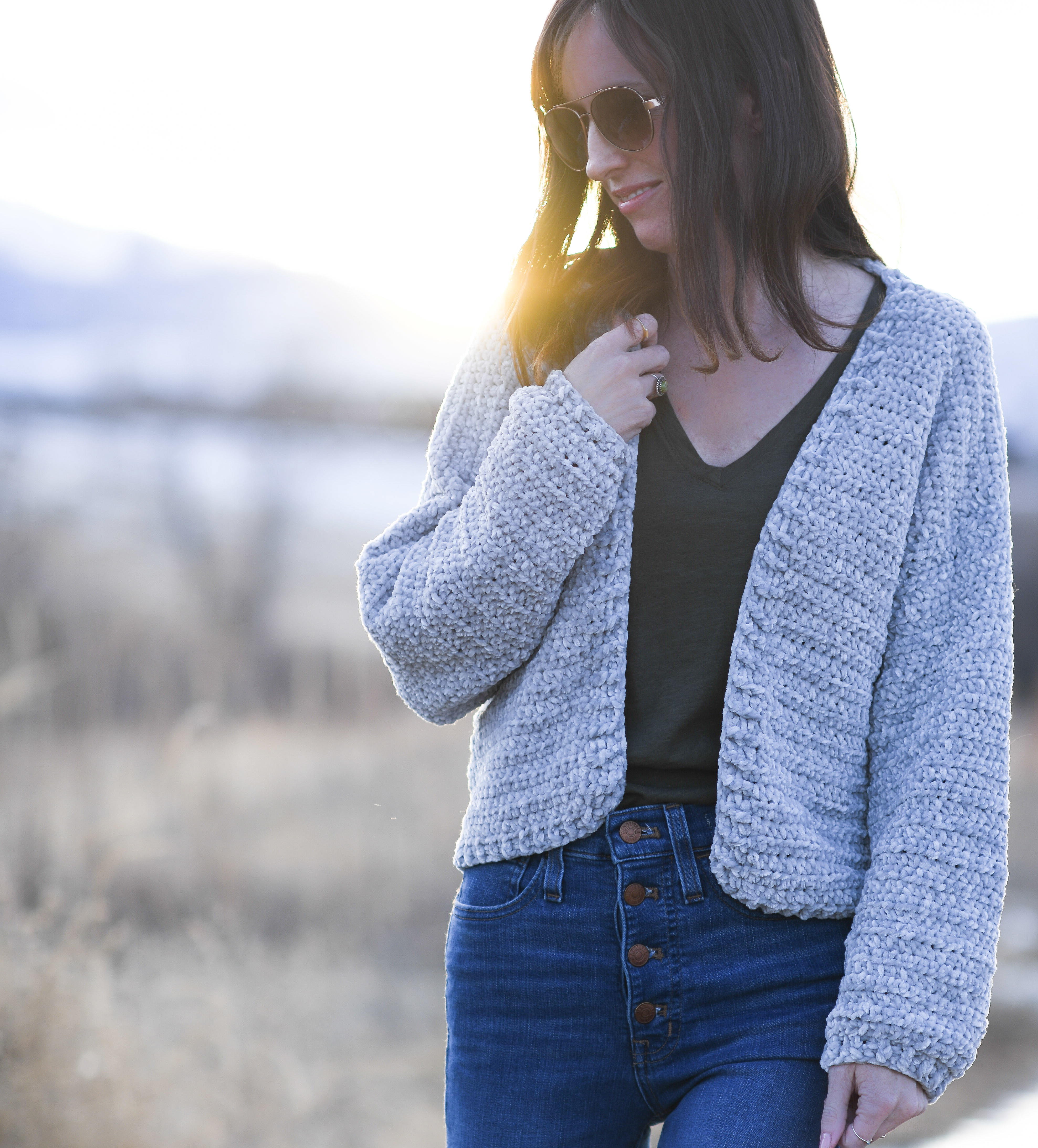Velvet Bomber Cardigan | FaveCrafts.com