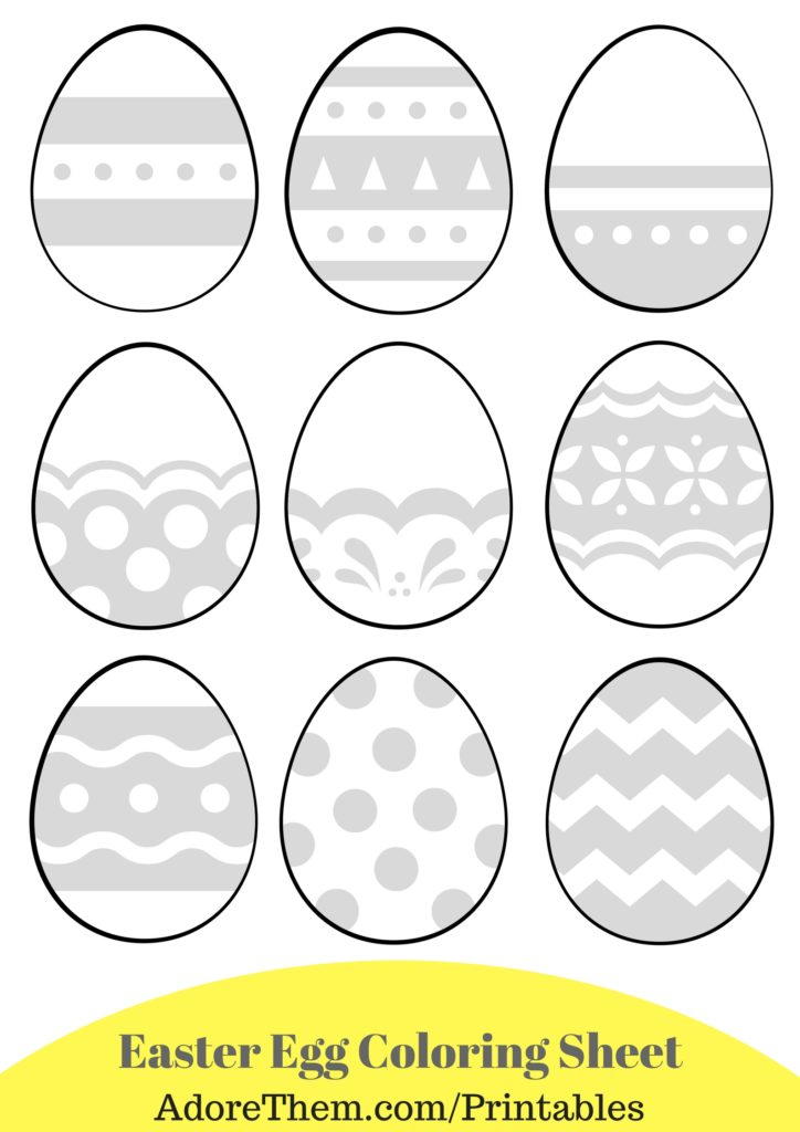 Easter Egg Coloring Page For Kids | AllFreeKidsCrafts.com